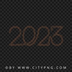 Simple Gold 2023 Text Letters PNG Image | Citypng