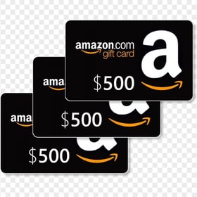 Amazon 500$ Gift Cards Illustration | Citypng