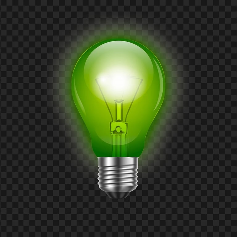 HD Green Light Bulb PNG | Citypng