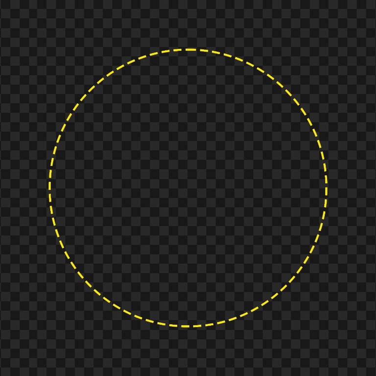 Circle Yellow Dashed Border PNG | Citypng