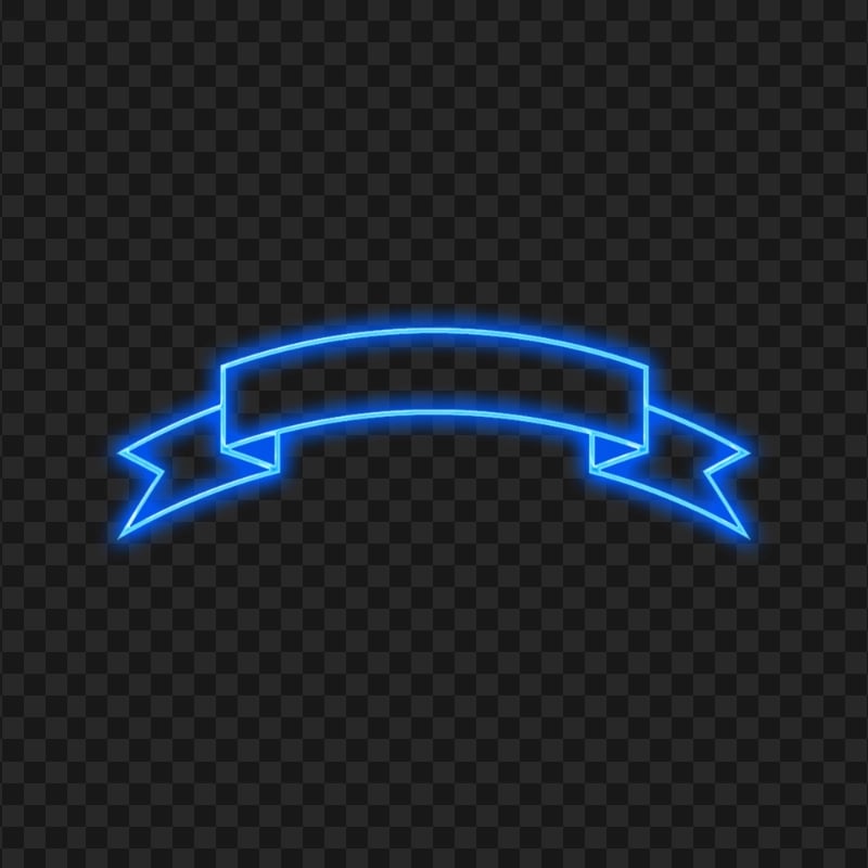 HD Blue Neon Banner Ribbon PNG | Citypng