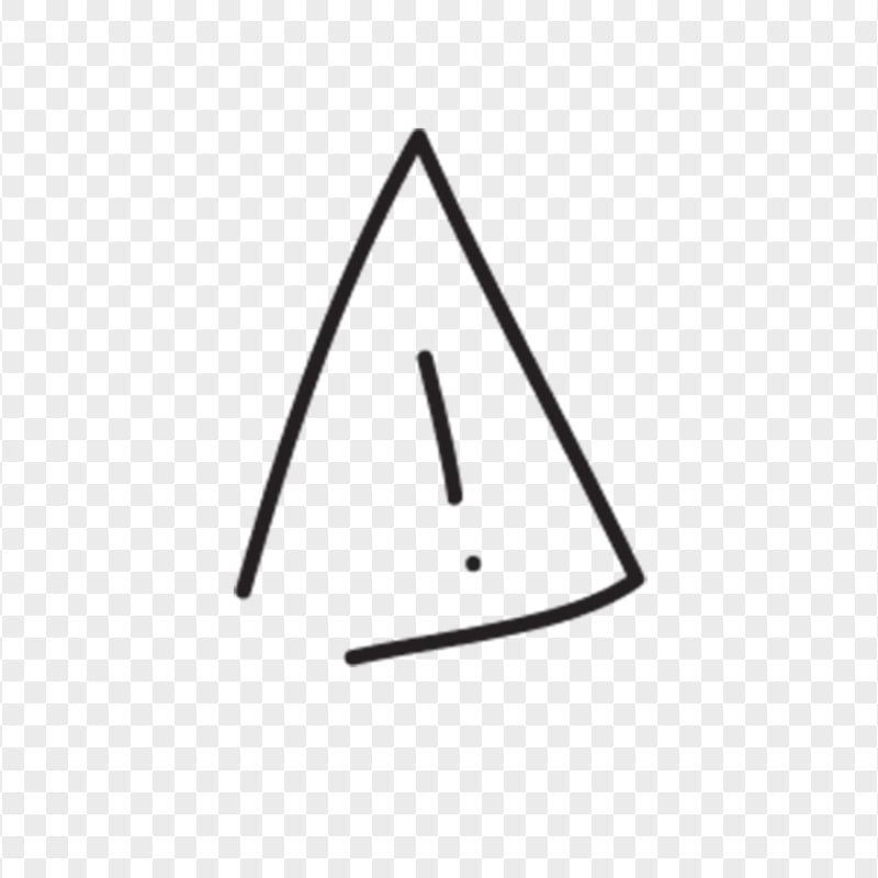 Drawing Triangle Outline Cartoon Black Caution | Citypng