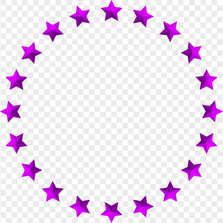 Circle Stars Purple Border Frame PNG | Citypng