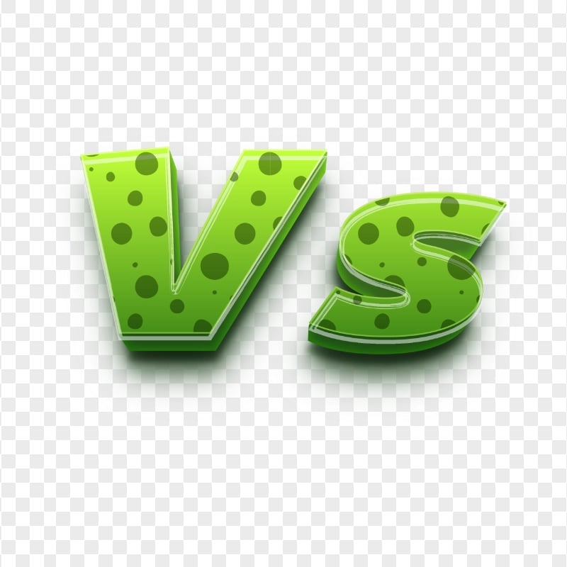 Download Green Vs Versus Text Word Sign PNG | Citypng
