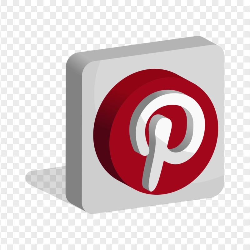 3D Pinterest Social Media Square App Icon | Citypng