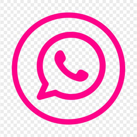 HD Pink Outline Wa Whatsapp App Logo Icon PNG | Citypng