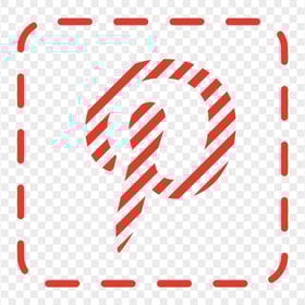 Square Red Flat Pinterest App Icon | Citypng