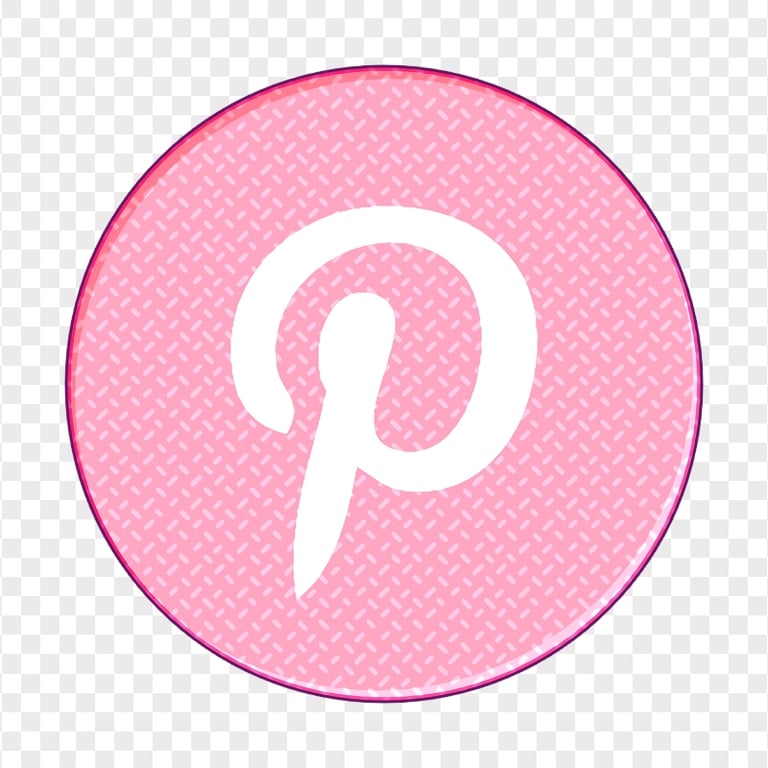 Pinterest Social Media Cute Pink Girly Round Icon | Citypng