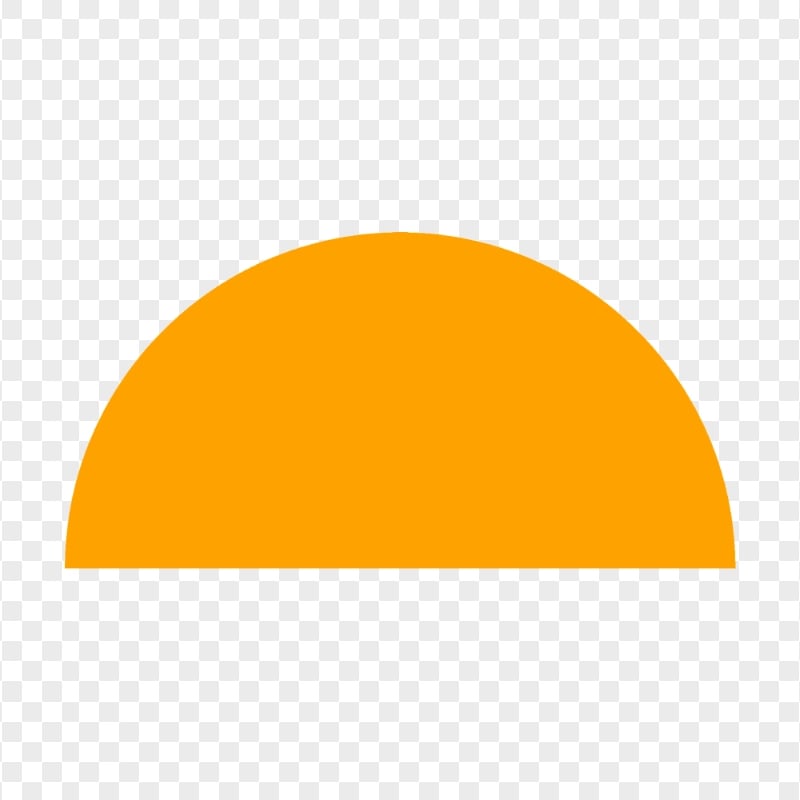 Orange Half Semi Circle PNG IMG | Citypng