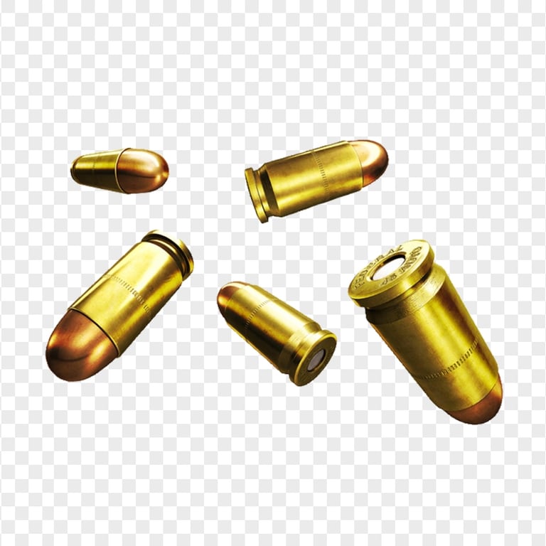 HD Gun Falling Real Bullets Transparent Background | Citypng