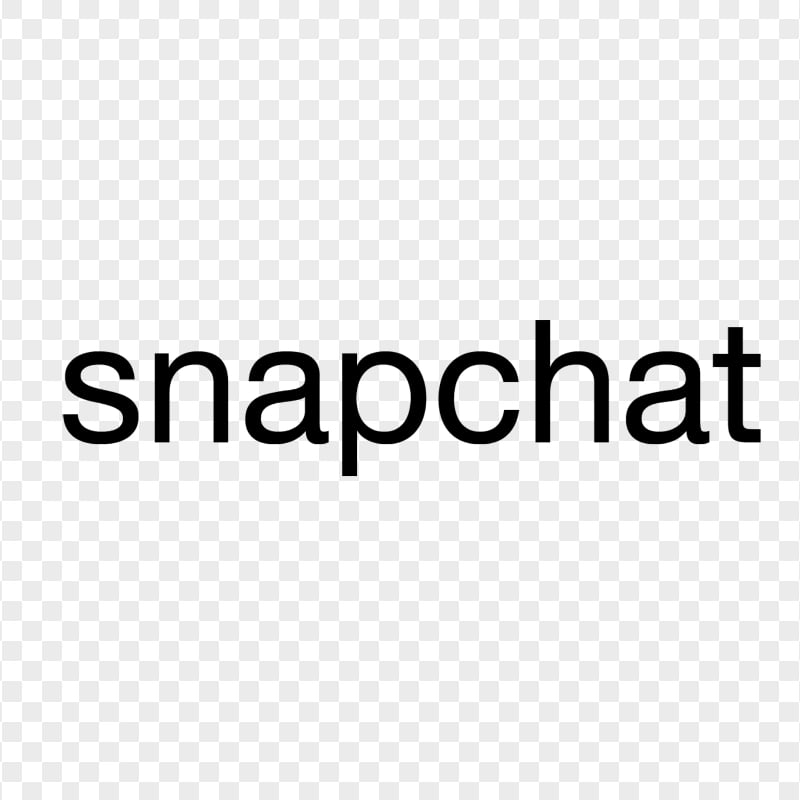HD Snapchat Social Media Black Text Word Logo PNG Image | Citypng