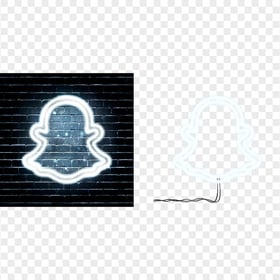 HD Snapchat Blue Neon Glowing Logo PNG | Citypng