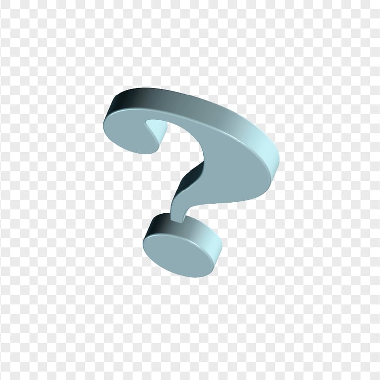 3D Question Sign Top View PNG | Citypng