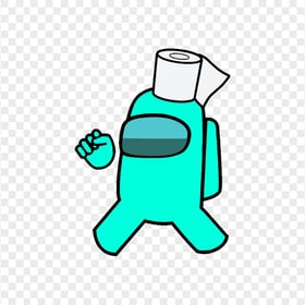 HD Cyan Light Blue Among Us Crewmate Character Sitting PNG | Citypng
