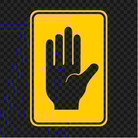 HD Black Stop Handprint Sign PNG | Citypng
