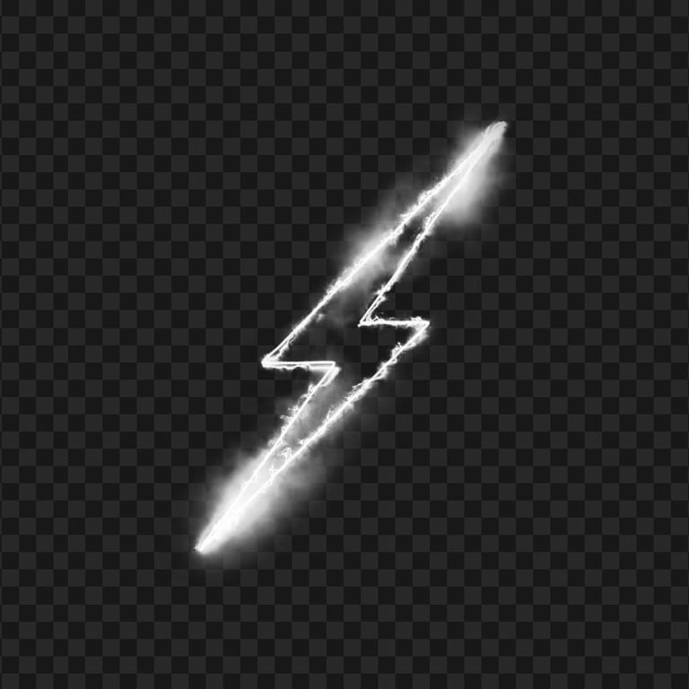 White Lightning Bolt Png