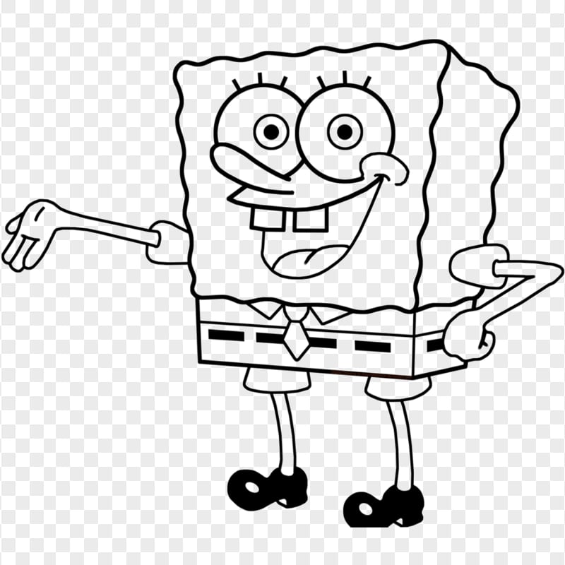 HD Spongebob Outline Welcome Character Transparent PNG | Citypng