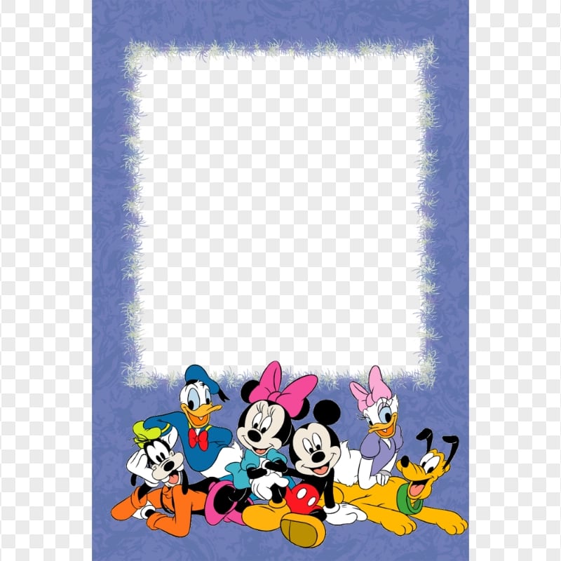 Disney Mickey Cartoon Characters Photo Frame PNG | Citypng