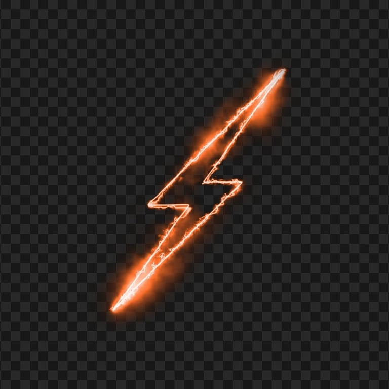 Orange Lightning Bolt Logo