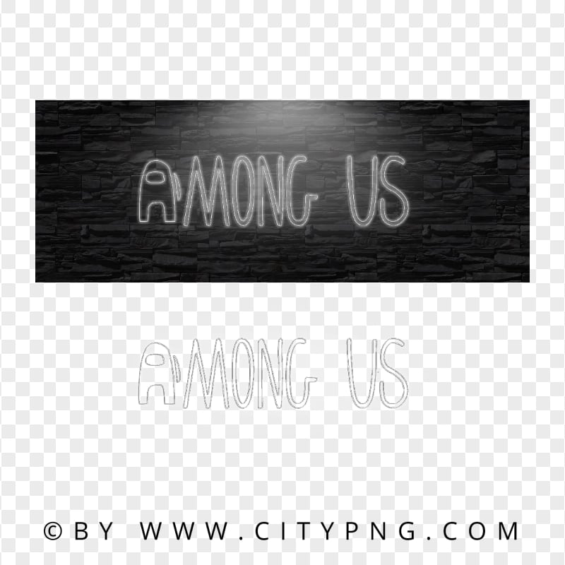 HD White Neon Among Us Crewmate Logo PNG | Citypng