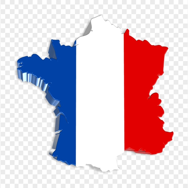 HD 3D France Map Flag Transparent Background | Citypng
