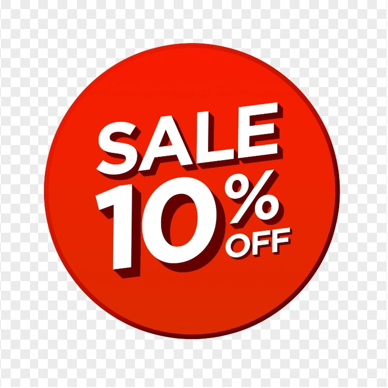 PNG 10% Percent Off Sale Red Badge Discount | Citypng
