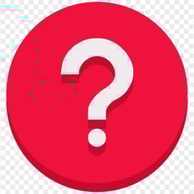 Question Mark Red Vector Icon Symbol PNG | Citypng