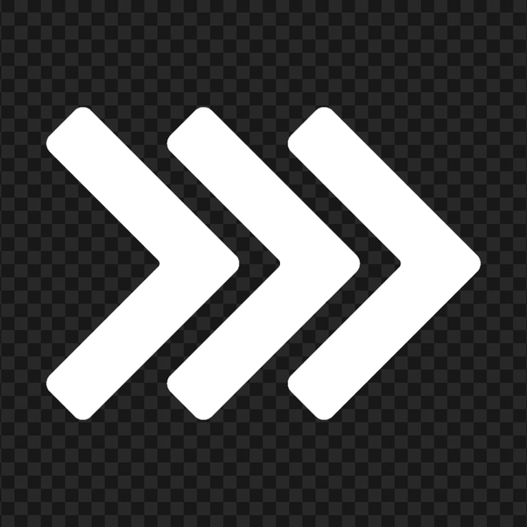 HD Three White Arrows Pointing Right PNG | Citypng