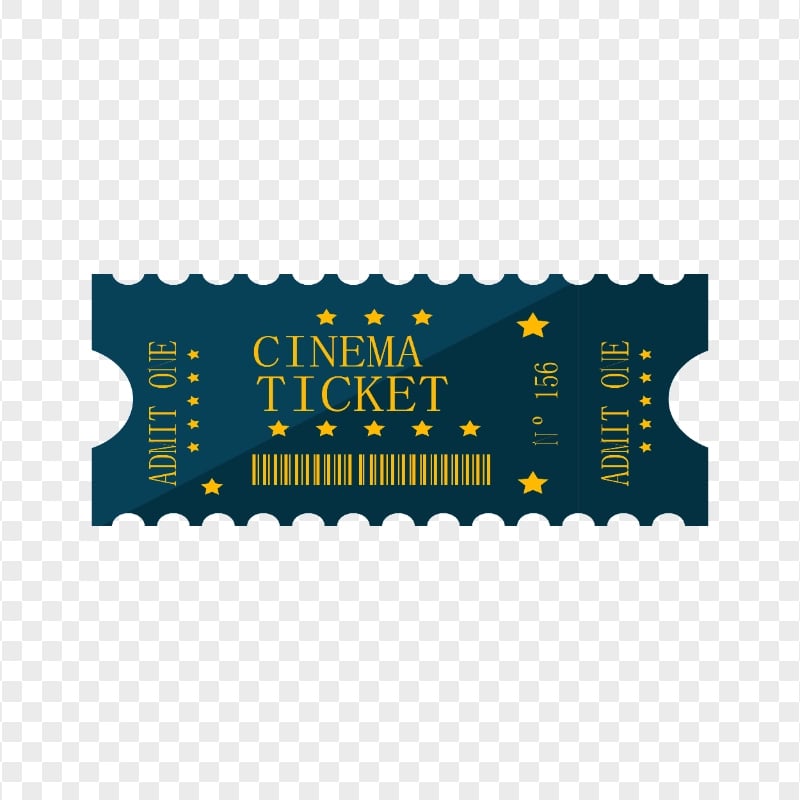 Blue Illustration Vector Cinema Ticket HD PNG | Citypng