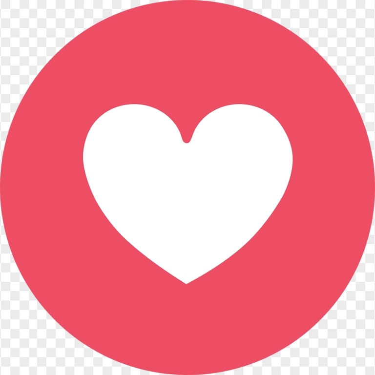 Round Facebook Like Heart Love Icon React | Citypng