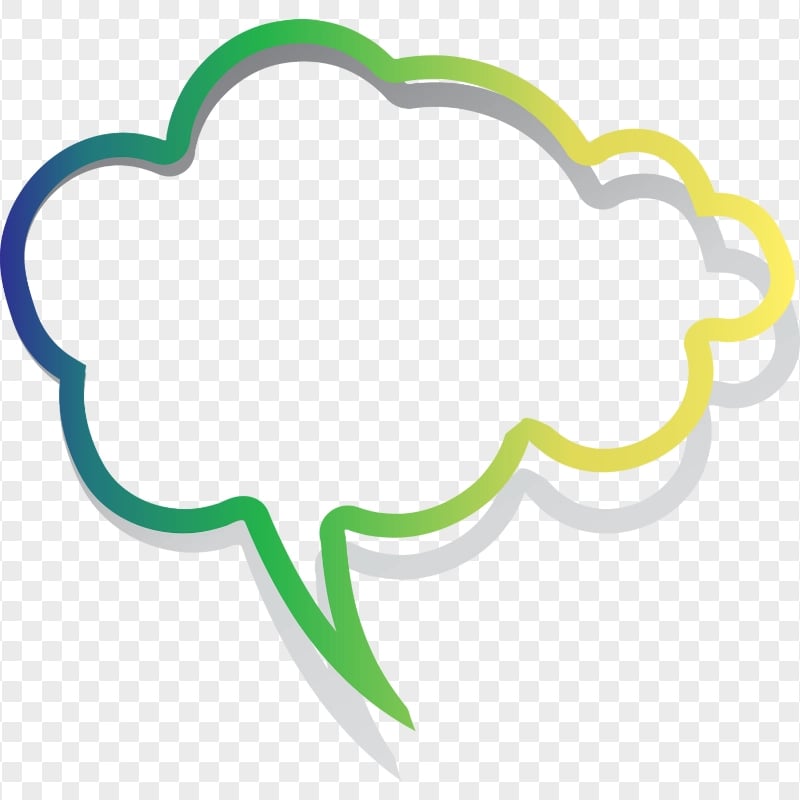 Multicolored Graphic Thinking Speech Cloud | Citypng