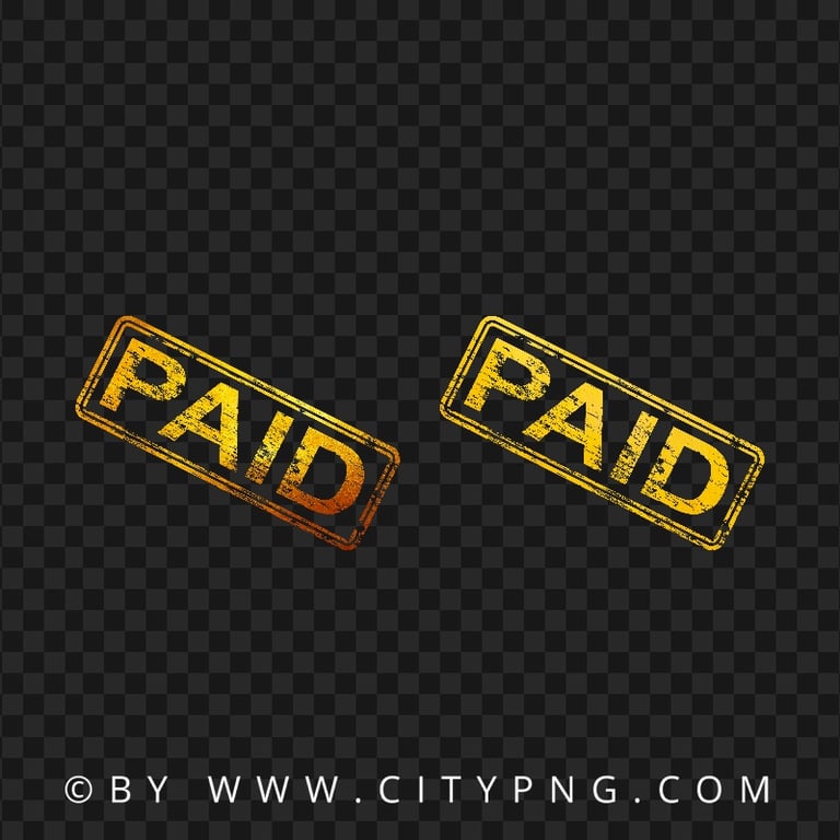 Golden Paid Stamp Business Icon | Citypng