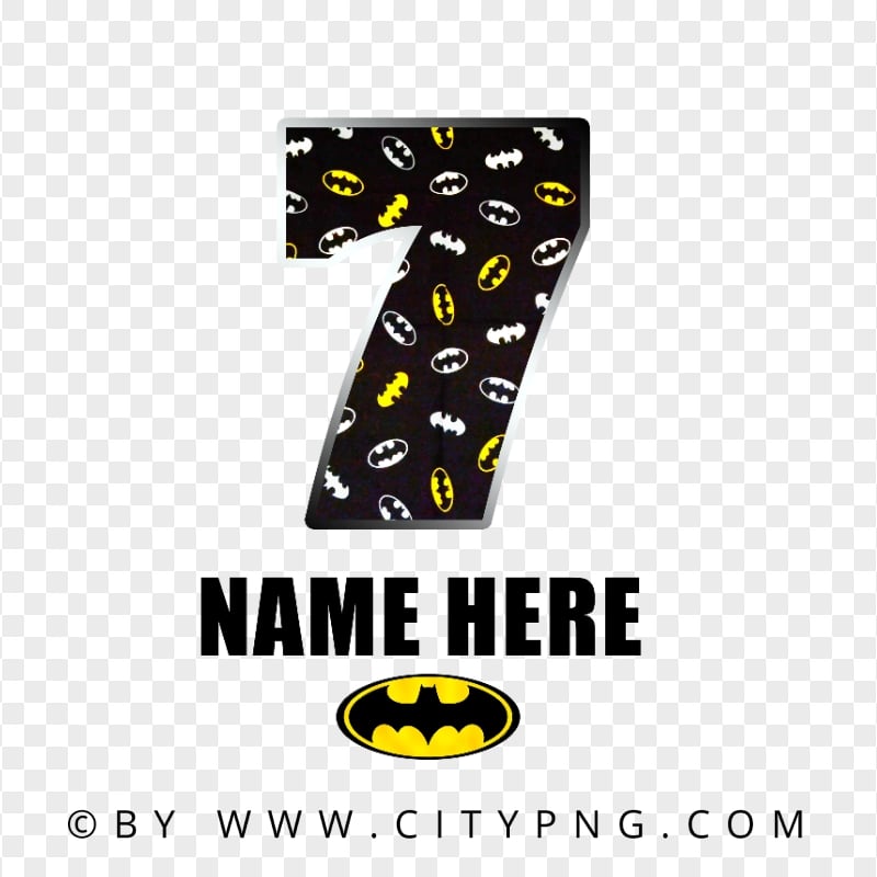 HD Batman Number 7 PNG | Citypng