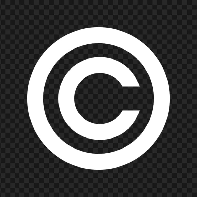 Copyright Round White Logo Icon HD PNG | Citypng