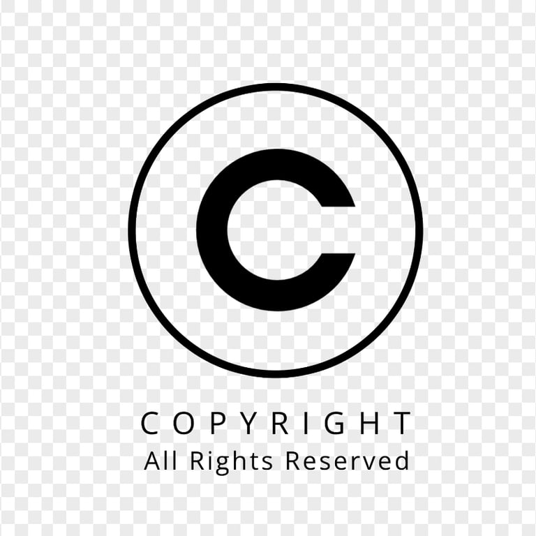 All Rights Reserved Copyright Black Logo PNG | Citypng