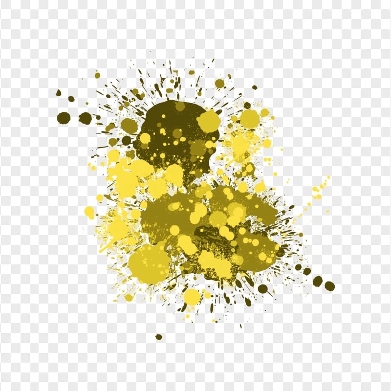 Grunge Yellow Drop Paint Splodge HD Transparent PNG | Citypng