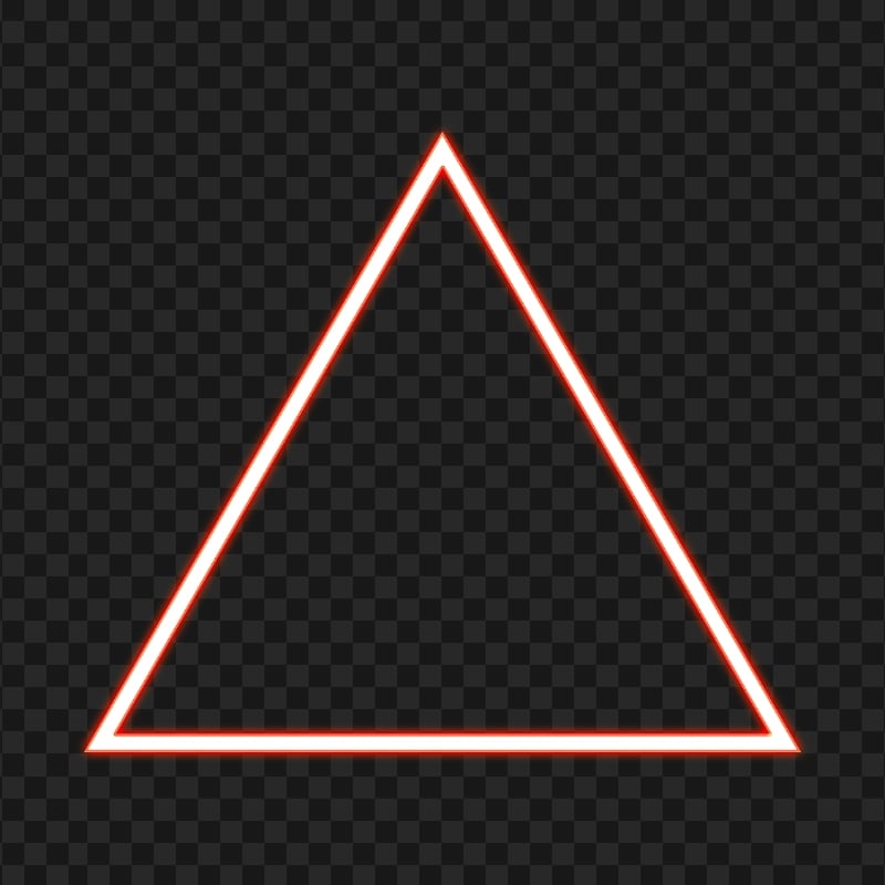 HD Red Glowing Triangle Neon PNG | Citypng
