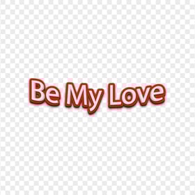 HD My Love Red Outline Text Valentine Day PNG | Citypng