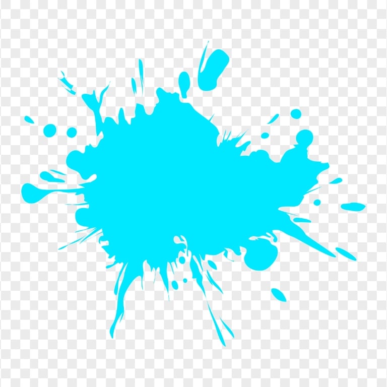 HD Blue Turquoise Paint Splash PNG | Citypng