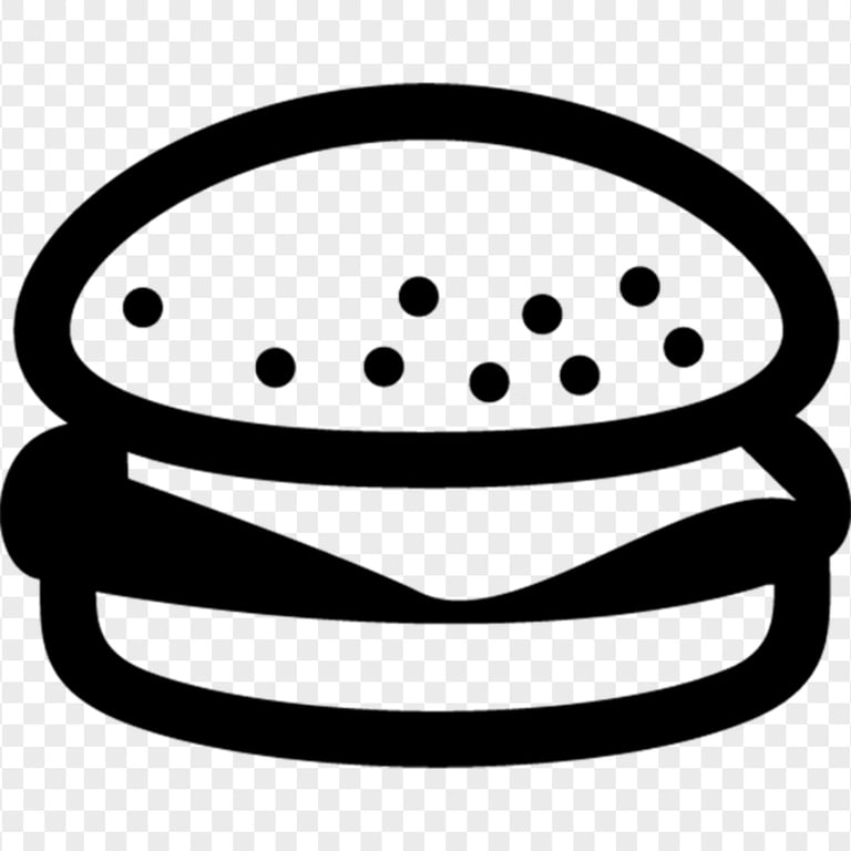 Burger White Icon PNG | Citypng