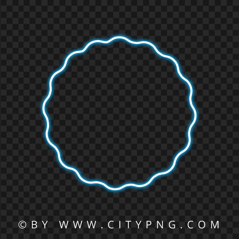 Wavy Circle Shape Pink Border Frame PNG | Citypng