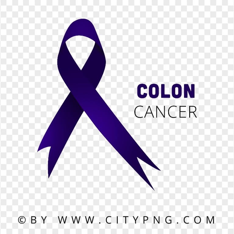 Colon Cancer Dark Blue Ribbon Logo Sign HD PNG | Citypng