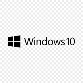 Black Microsoft Windows 10 Logo PNG | Citypng