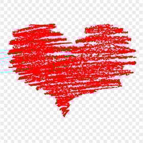 HD Red Heart Pen Sketch Art PNG | Citypng