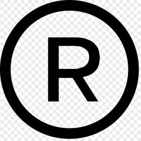 R Trademark White Logo Icon PNG | Citypng