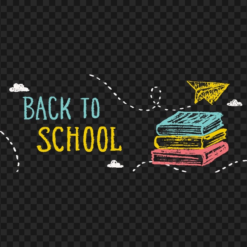 PNG Colorful Back To School Chalk Drawing | Citypng