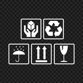 Packaging Black Icons Labels PNG | Citypng