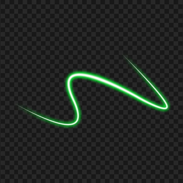 HD Green Glowing Neon Wavy Line PNG | Citypng