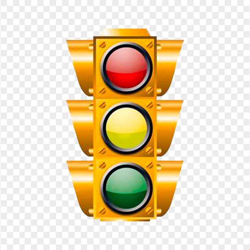 Realistic Yellow Traffic Light Signal PNG | Citypng