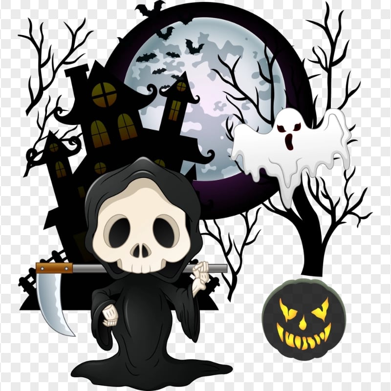 Cartoon Halloween Illustration PNG Image | Citypng